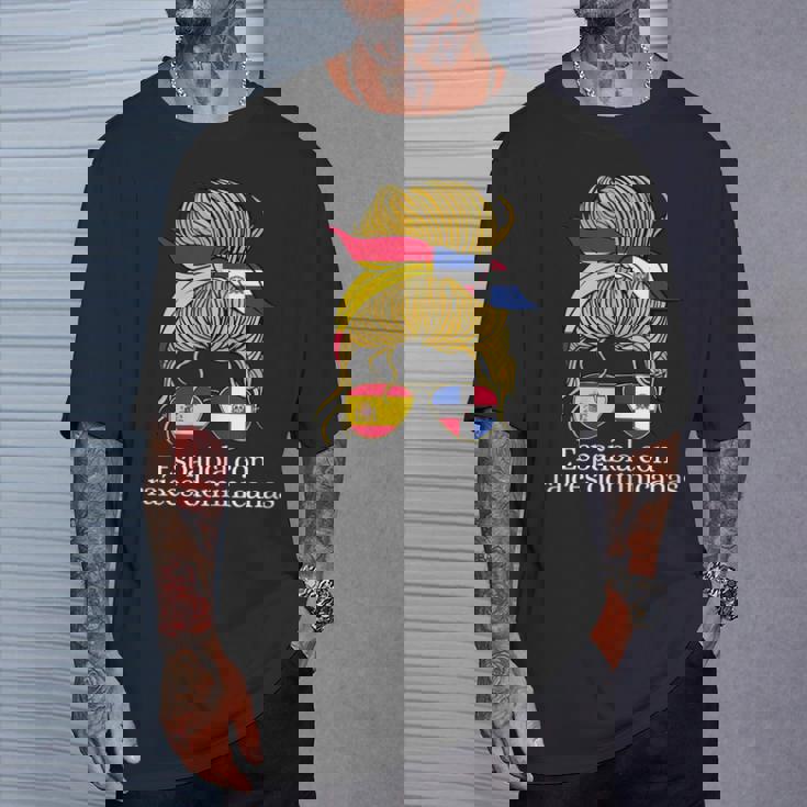 Española Con Raíces Dominicanas Origen República Dominicana Camiseta ...