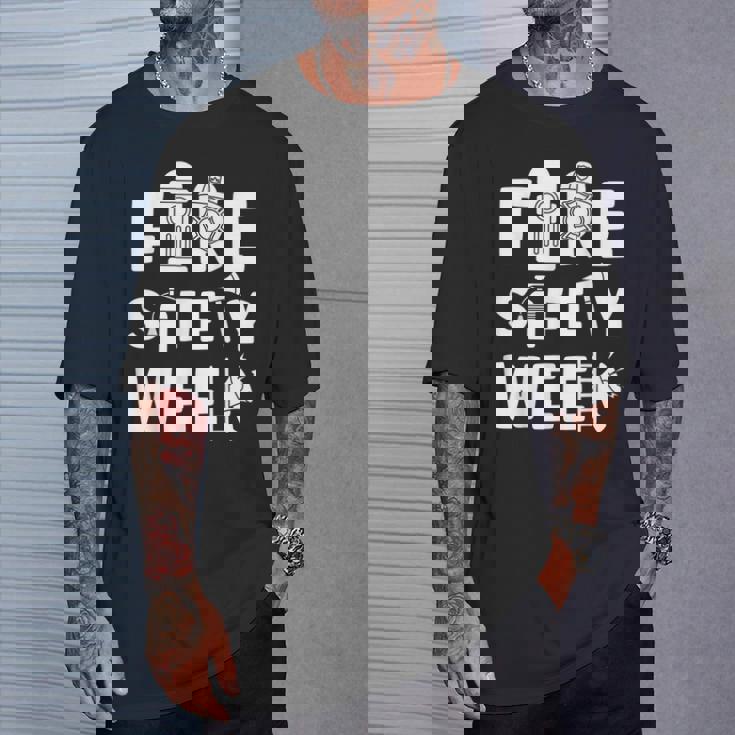 Fire Safety Week Prevention Month Firefighter Stop Drop Roll T-Shirt ...