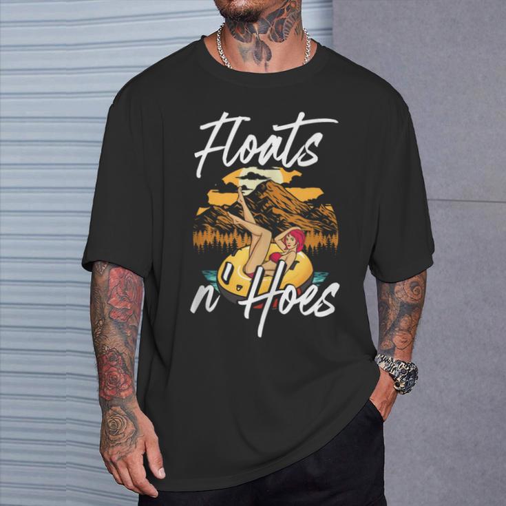 Floats 'N Hoes River Floating T-Shirt | Mazezy
