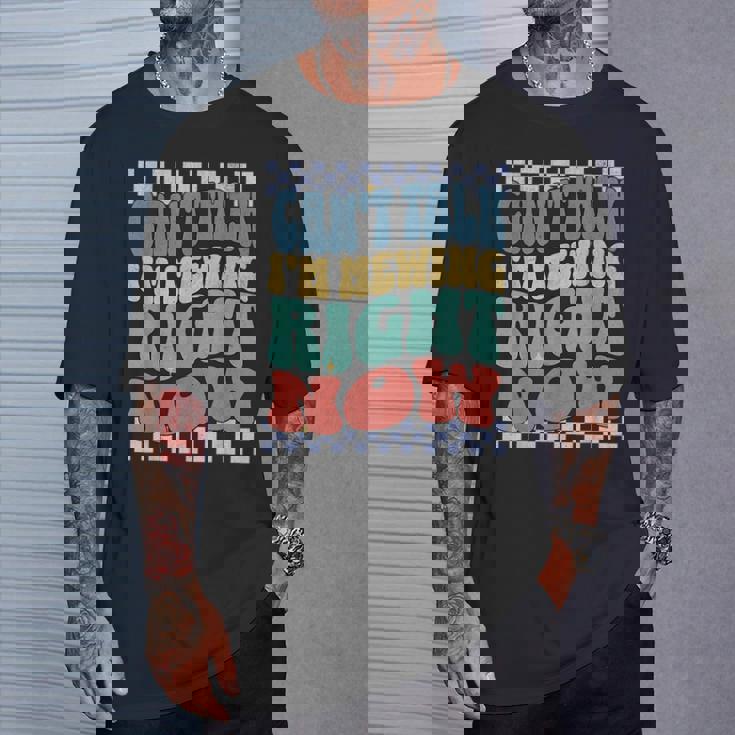 Can't Talk I'm Mewing Right Now Ironic Meme Brainrot T-Shirt | Mazezy