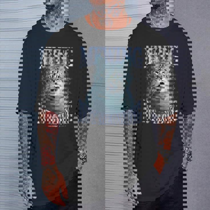 Cat Meme Looksmax Mewing Not Meowing Cat Trend T-Shirt - Monsterry