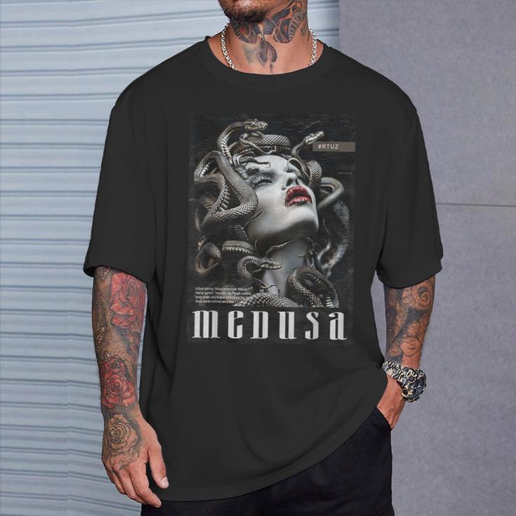 Gorgona Medusa Diosa Serpiente Mitología Griega Medusa Camiseta unisex ...