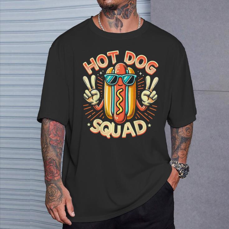 Hot Dog Squad Hot Dog Stand Team Hotdog Crew T-Shirt | Mazezy