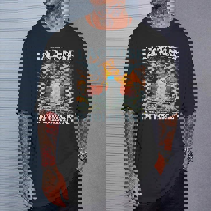 Lactose Intolerance Unhinged Meme T-Shirt | Mazezy