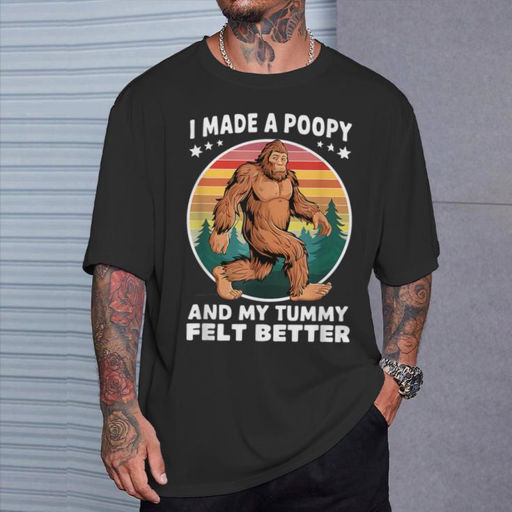 I Made A Poopy And My Tummy Felt Better Adult Humor Meme T-Shirt | Mazezy