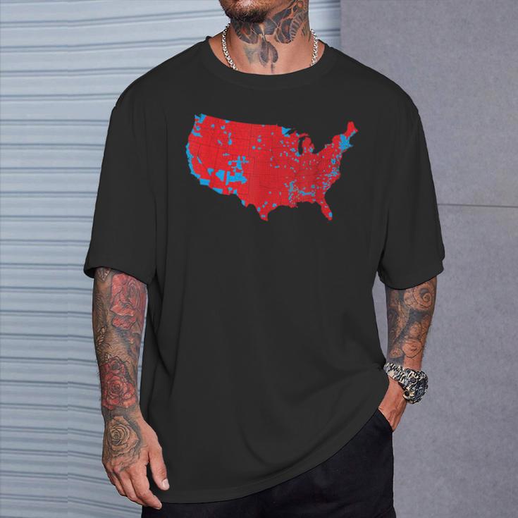 Red Wave Map Of Usa In The 2024 Presidential Election Maga T-Shirt ...