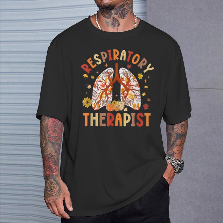 Respiratory Therapist Fall Lung Thanksgiving Pulmonologist T-Shirt ...