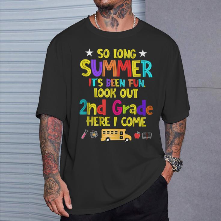 So Long Summer Back To School 2Nd Grade First Day T-Shirt - Monsterry