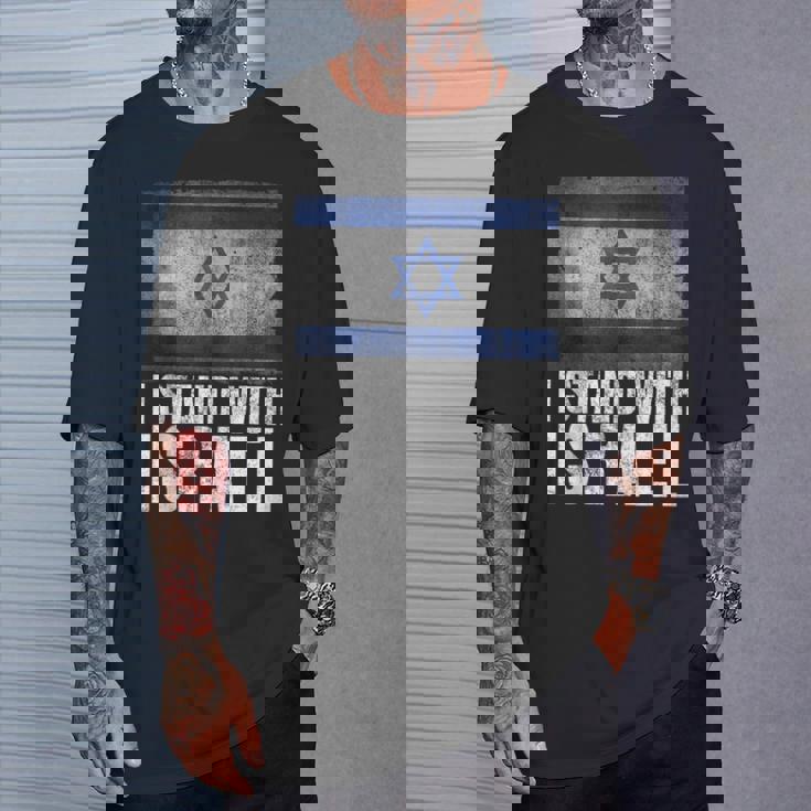 I Stand With Israel Jewish Heritage Israeli Flag T-Shirt - Monsterry