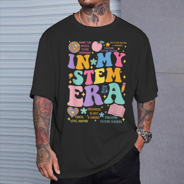 In My Stem Era Science Teacher Back To School Groovy T-Shirt | Mazezy