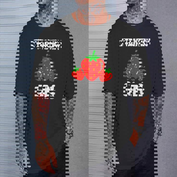 Strawberry Gang Sweet Summer Fruits Strawberry Picker Team T-Shirt ...