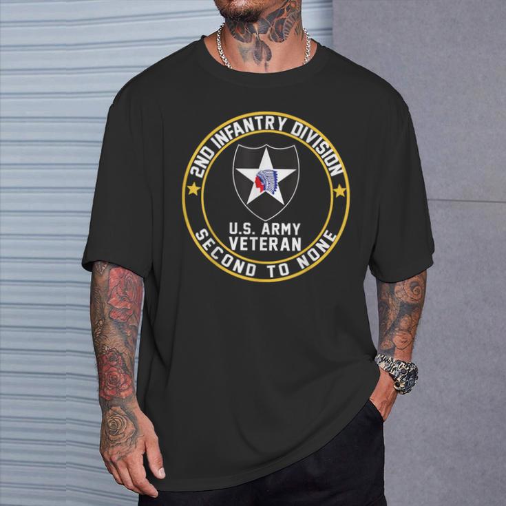 Us Veteran Military 2Nd Infantry Division Second To None T-Shirt ...