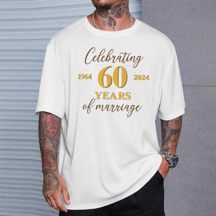 60 Years Of Marriage 1964 Couple 60Th Wedding Anniversary T-Shirt ...