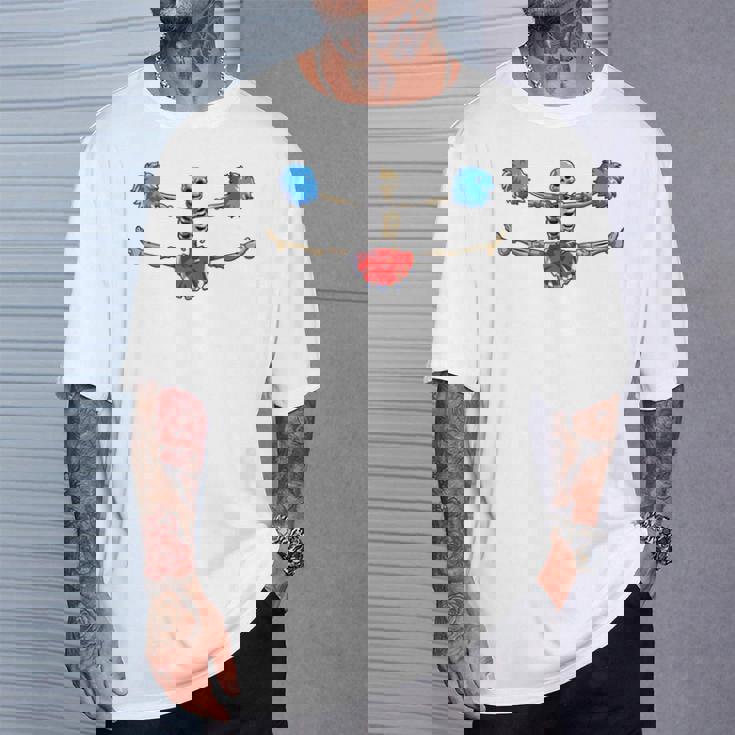 Cheerleading Skeleton Halloween Cheer Skeleton Cheerleader T-Shirt ...