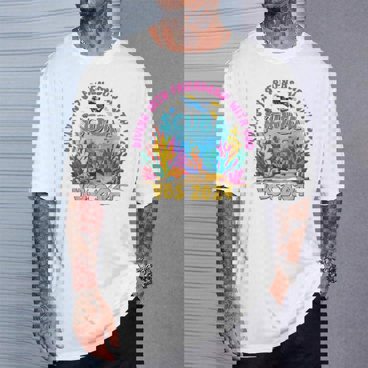 Diving Into Friendship With God Beach Scuba Vbs 2024 T-Shirt | Mazezy AU