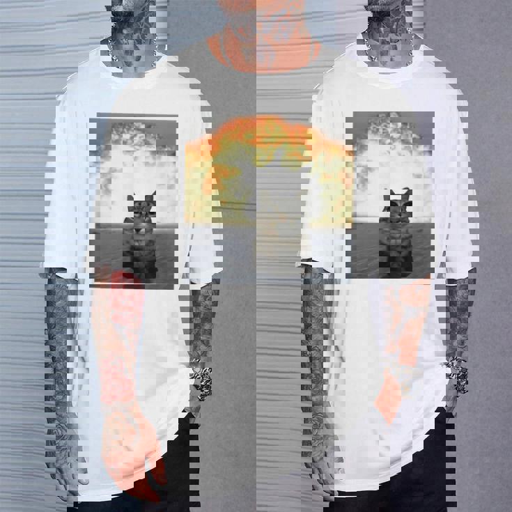 Goofy Cat Explosion T-Shirt - Monsterry