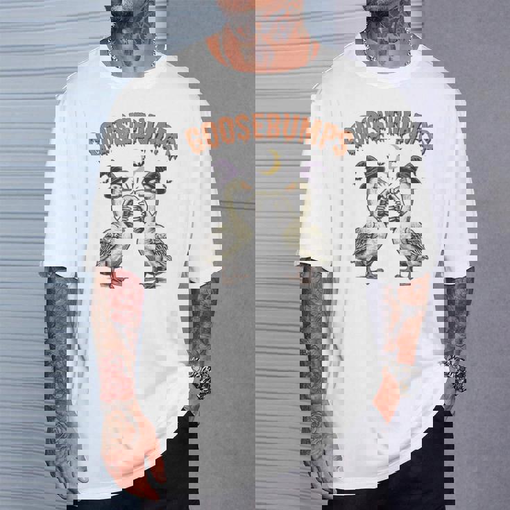 Goose Bumps Goosebumps Geese Fist Bump Pun T-Shirt - Monsterry