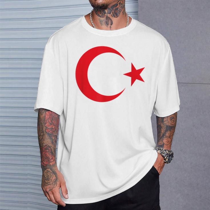 Turkish Flag Turk Bayragi Ataturk Islam Turkish Flag Turkish T-Shirt ...