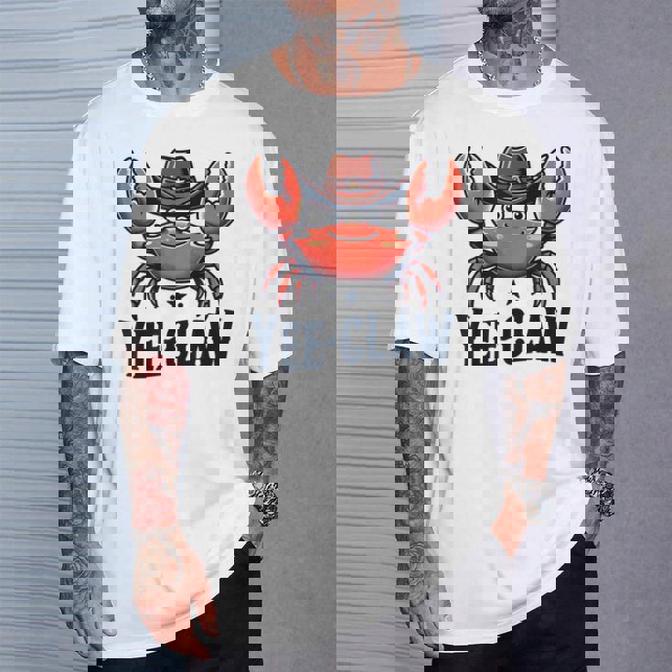 Yee-Claw Southern Western Cowboy Crab Meme T-Shirt - Monsterry