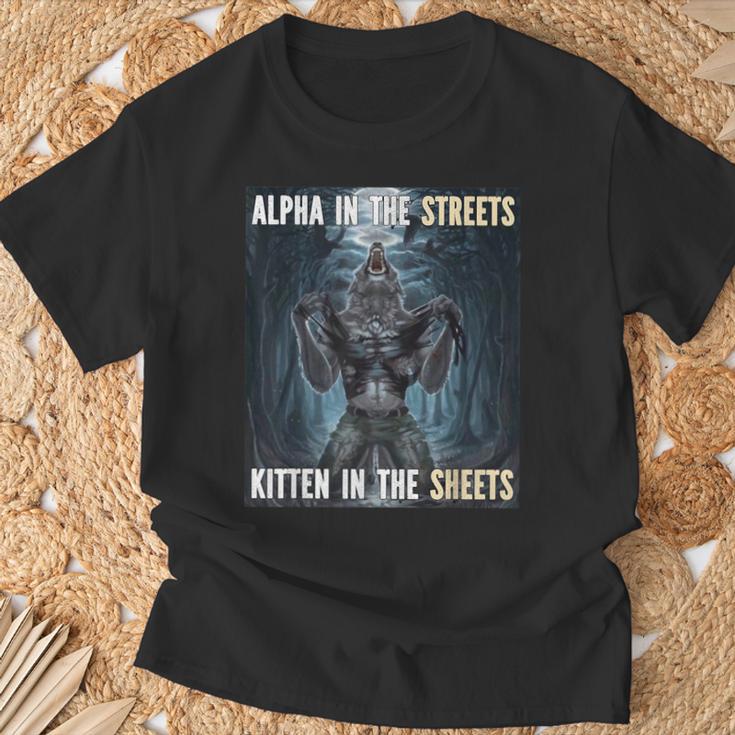 Alpha In The Streets Cringe Werewolf Meme Wolf T-Shirt - Thegiftio UK