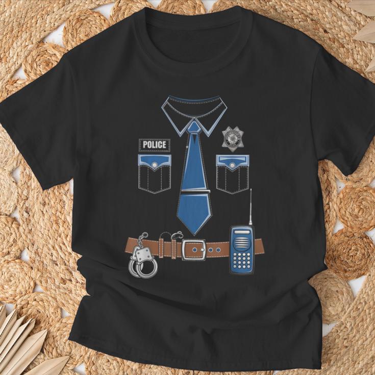 Police Costume Police Officer Cop Uniform Halloween T-Shirt | Mazezy