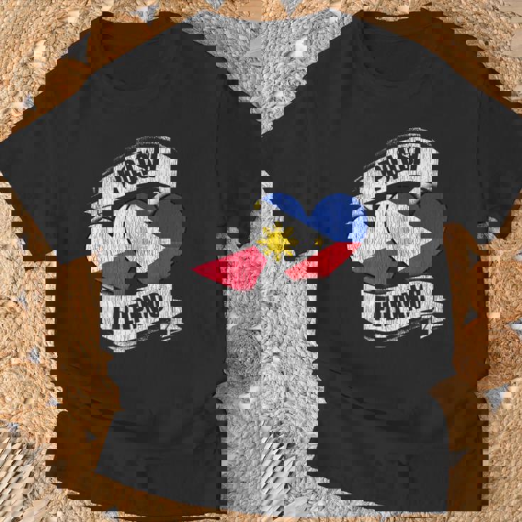 Polish Filipino Hearts Poland Philippines Flags T-Shirt - Thegiftio UK