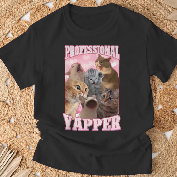 Professional Yapper Cat Meme Goofy Ahh Ironic Cat T-Shirt - Thegiftio
