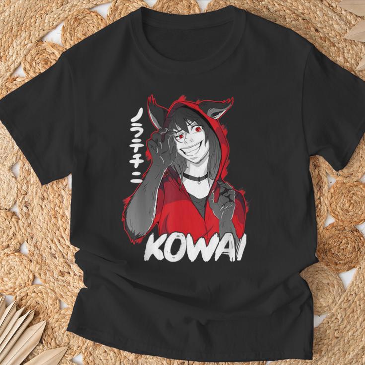 Yandere Girl Anime Waifu Material Werewolf Red Riding Hood T-Shirt ...