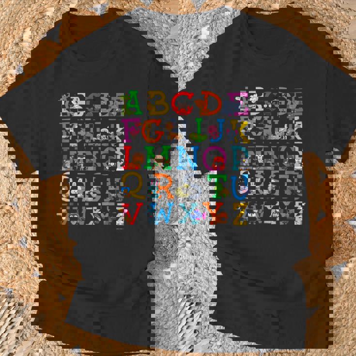 Zoo Animal Alphabet Abcs Animals Learning A-Z Abc Letters T-Shirt ...