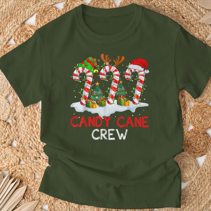 Candy Cane Crew Christmas Santa Elf Reindeer X-Mas Pajamas T-Shirt ...