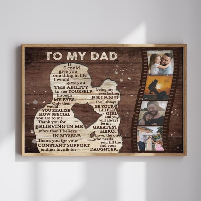 Personalized To My Dad Canvas - Gift For Dad From Daughter | Family ...