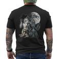 Cringe Alpha Wolf Meme Werewolf Men's T-shirt Back Print - Thegiftio UK