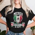Mexico Flag Vintage Mexican Patriotic Mexican Flag Women T-shirt | Mazezy
