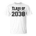 Class Of 2038 Grow With Me Graduation First Day Of School T-Shirt | Mazezy
